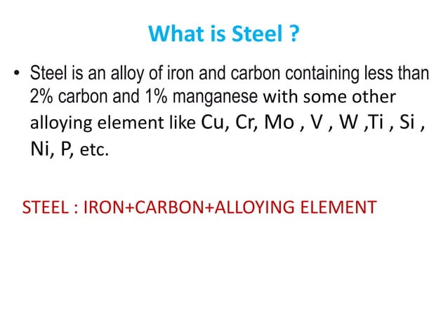 introduction of steel making types , classification | PPTX