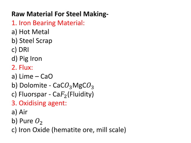 introduction of steel making types , classification | PPTX