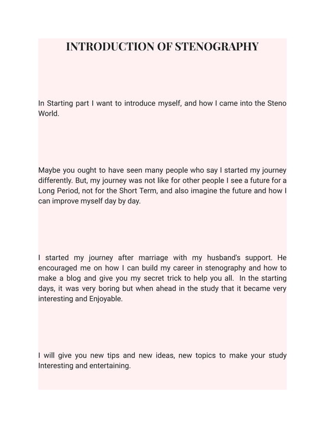 INTRODUCTION OF STENOGRAPHY.pdf | Education