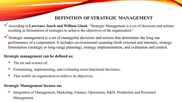 Introduction of Strategic Management.pptx | Business Administration ...