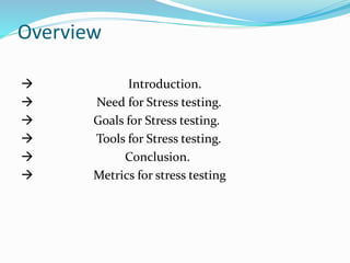 Introduction of stress testing | PPTX