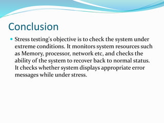 Introduction of stress testing | PPTX
