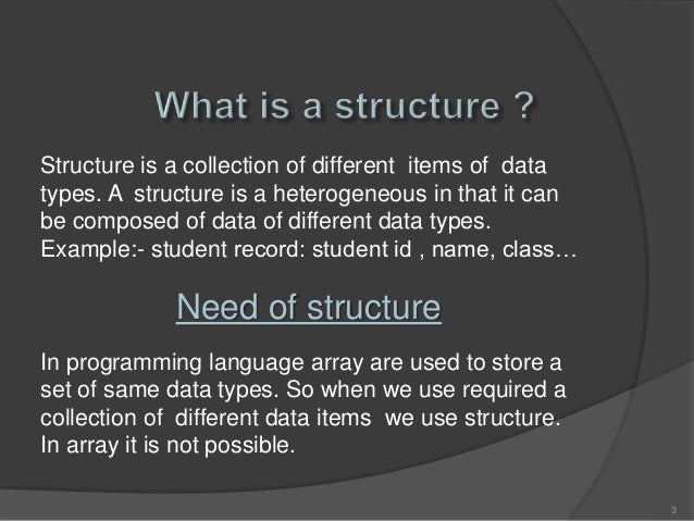 Introduction of structure (2)