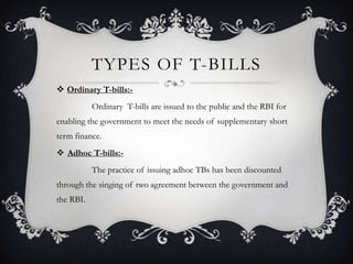Introduction of t bill market | PPTX