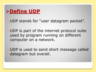 Introduction of tcp, ip & udp | PPT