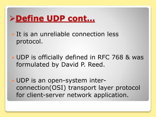 Introduction of tcp, ip & udp | PPT