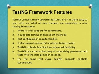 Introduction of TestNG framework and its benefits over Junit framework ...