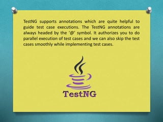 Introduction of TestNG framework and its benefits over Junit framework ...