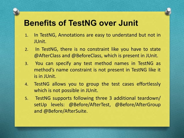 Introduction of TestNG framework and its benefits over Junit framework ...