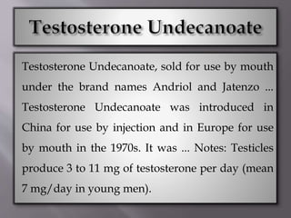 Introduction of testosterone | PPTX