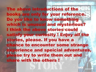 Introduction of the detective stories | PPT