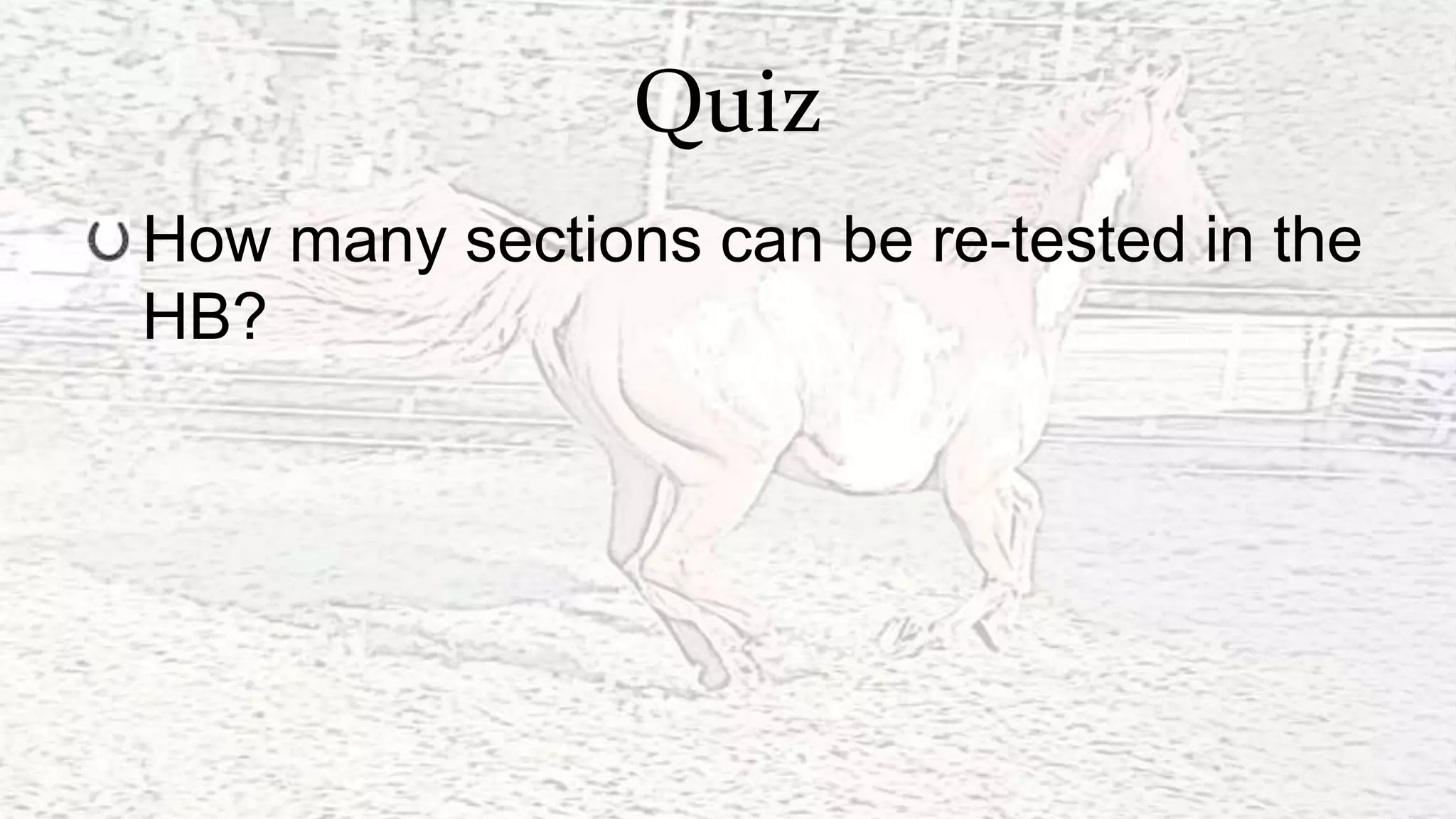Pony Club Introduction of the HB Certification Test Quiz Questions | PPT