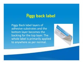 Introduction of the labels | PDF