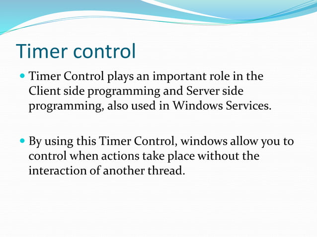 Introduction of timer control | PPTX