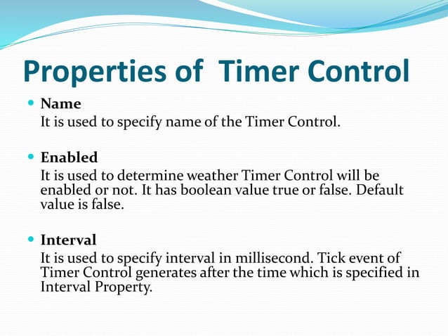 Introduction Of Timer Control Pptx