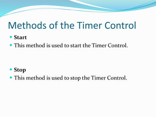 Introduction of timer control | PPTX