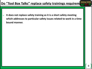 Introduction of Tool Box Talk rev 01 Global EHS TBT 001 PPT.pdf