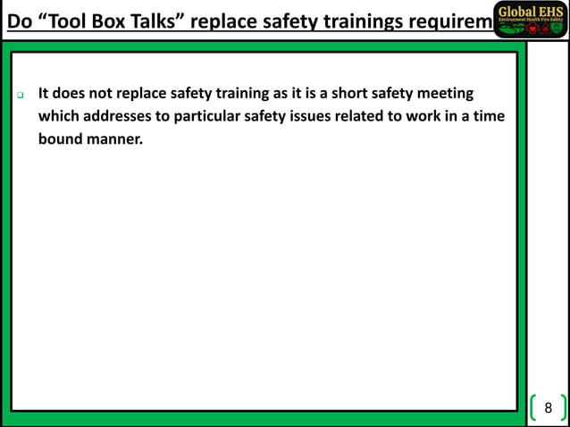 Introduction of Tool Box Talk rev 01 Global EHS TBT 001 PPT.pdf