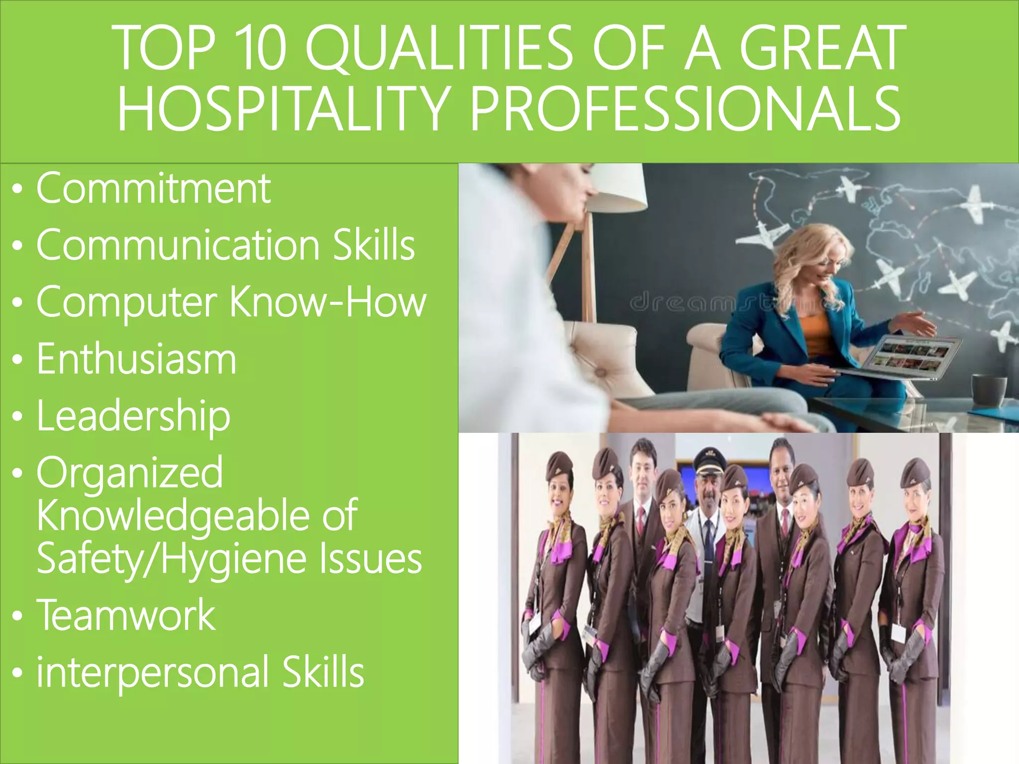 "Tourism & Hospitality Industry and Professionalism” | PPTX