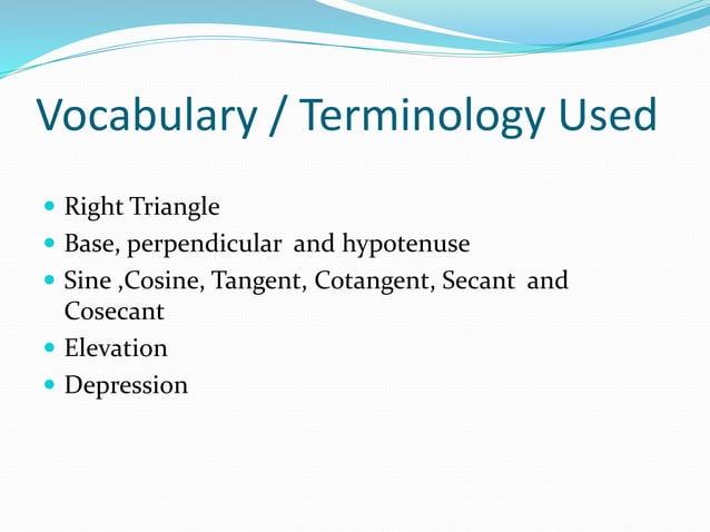 Introduction of trigonometry | PPTX | Physics | Science