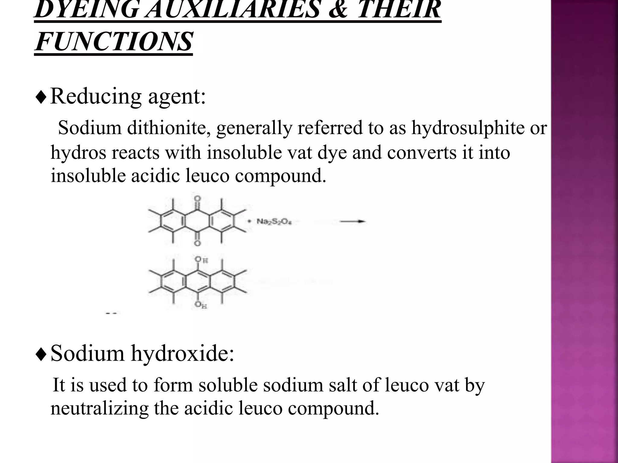Introduction of vat dye /Some knowledge for Vat dyes. | PPTX