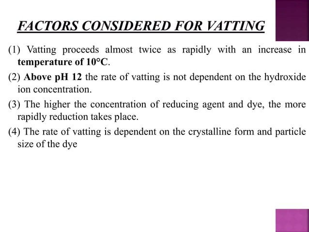 Introduction of vat dye /Some knowledge for Vat dyes. | PPT