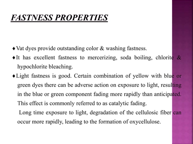 Introduction of vat dye /Some knowledge for Vat dyes. | PPT