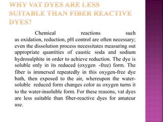 Introduction of vat dye /Some knowledge for Vat dyes. | PPT