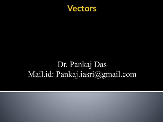 Introduction of vectors | PPT