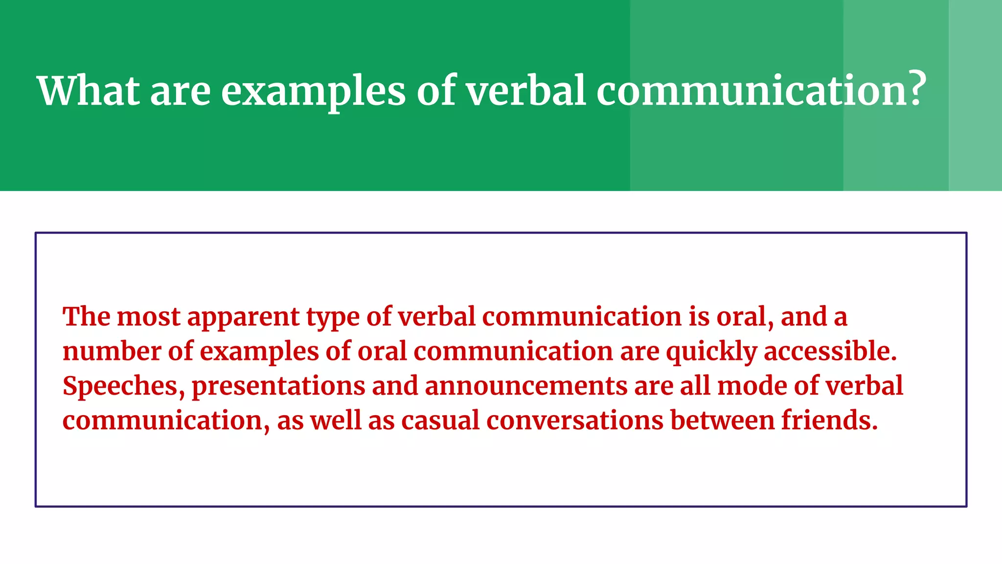 Introduction of verbal communication | PPT