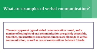 Introduction of verbal communication | PPT