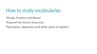 Introduction of Vocabulary, presented by Noah | PPTX