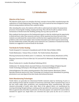 Introduction of weaving | PDF