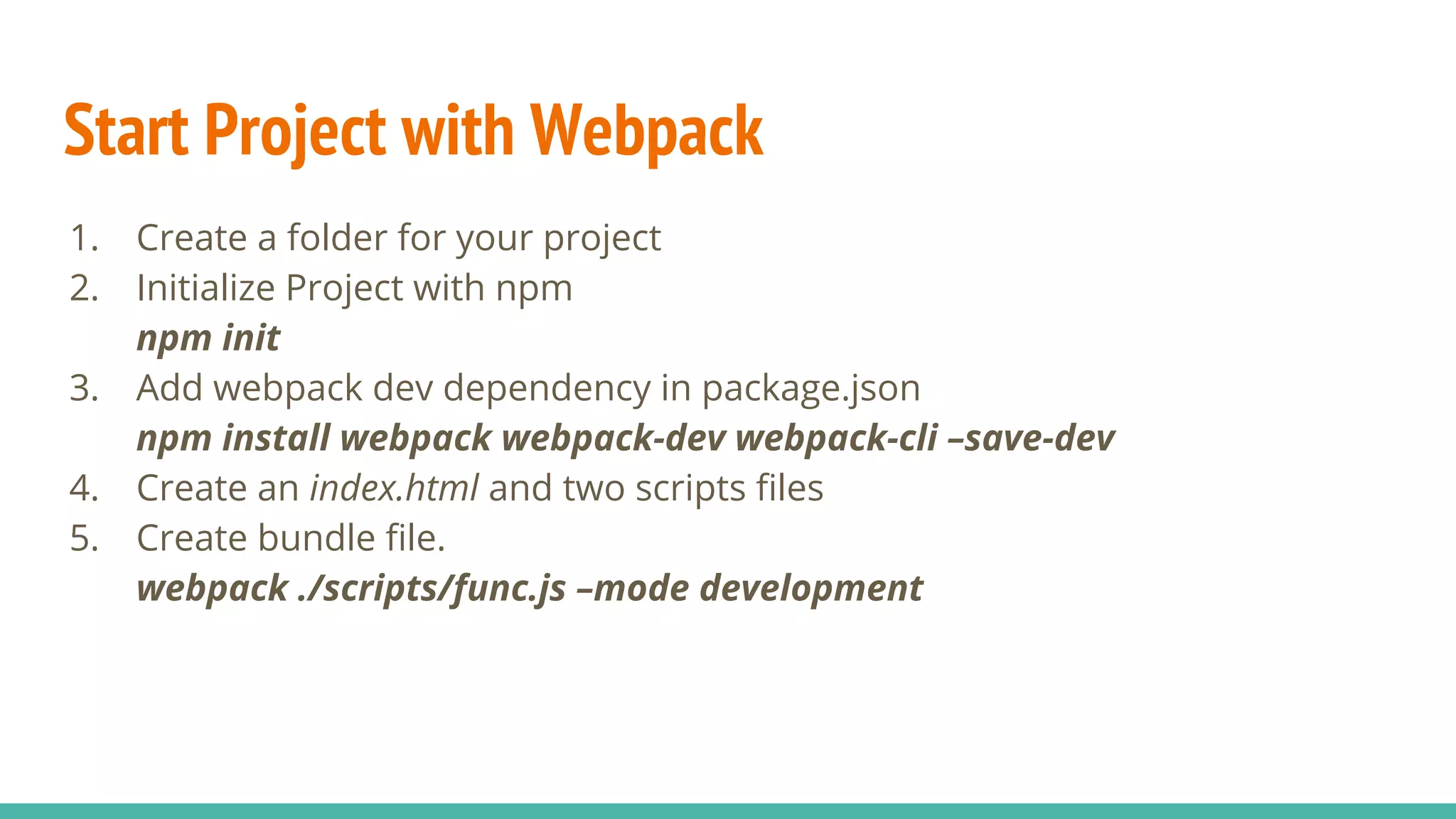 Introduction of webpack 4 | PPT
