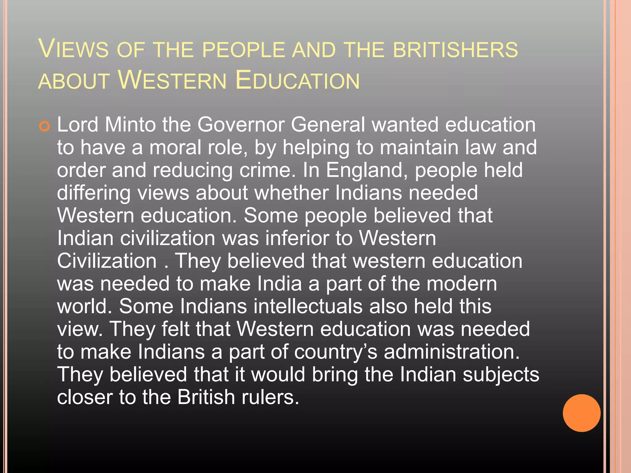 Introduction of western education | PPTX
