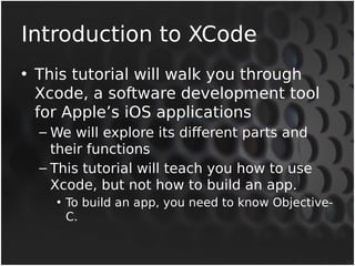 Introduction of Xcode | PDF