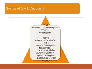 Introduction of xml and xslt | PPT | Web Design and HTML | Internet