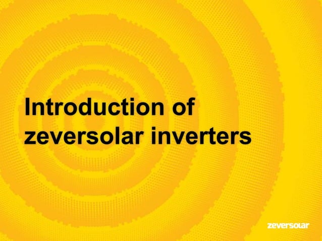 An introduction to Zeversolar inverters | PDF