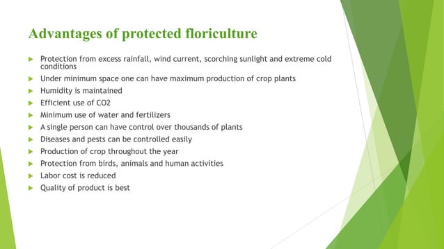 Introduction on protected floriculture | PPTX | Agriculture | Industries