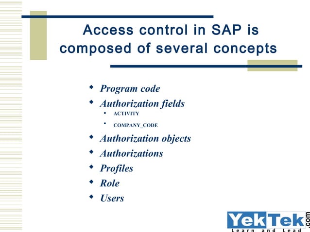Introduction on sap security | PPT | Computing | Technology & Computing