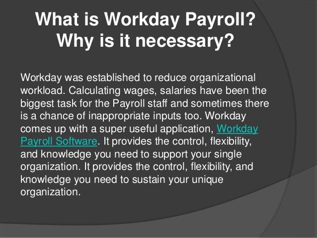 Introduction on Workday Payroll Management System and Software ...
