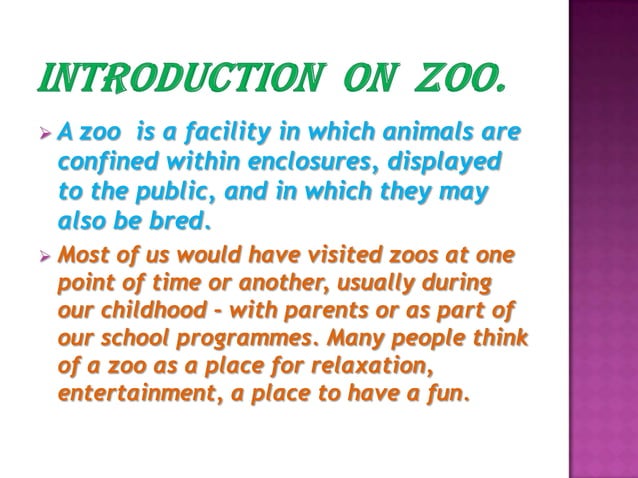 Introduction on zoo | PPT