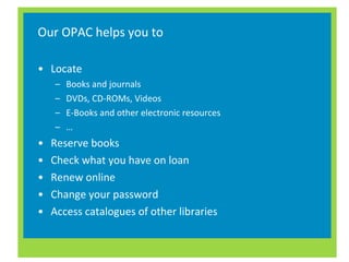 OPAC short | PPT