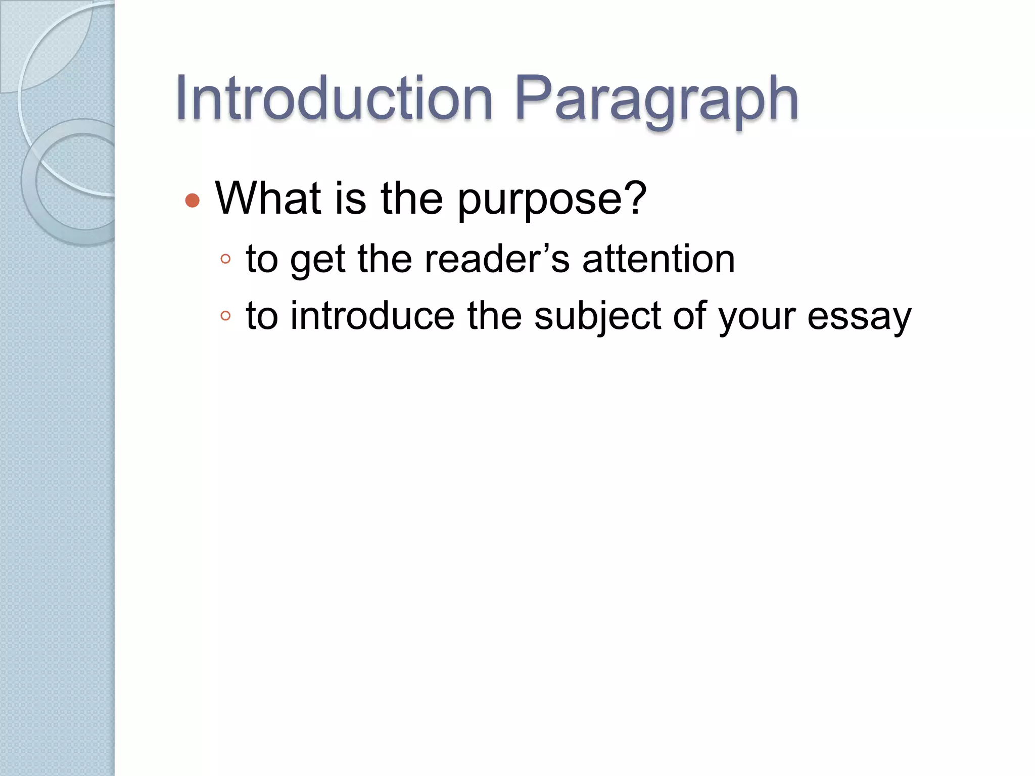 Introduction paragraph | PPT
