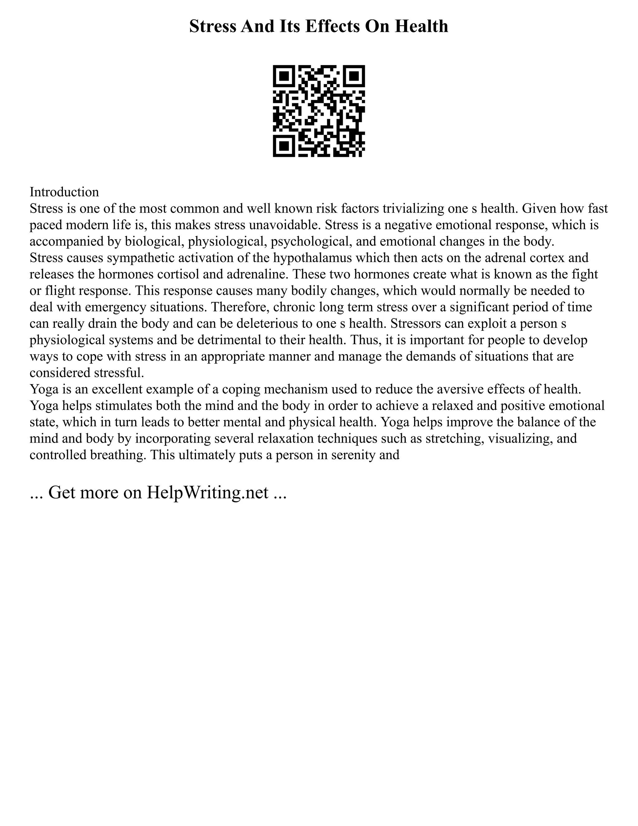 Introduction Paragraph Example Apa World Of Refe | PDF