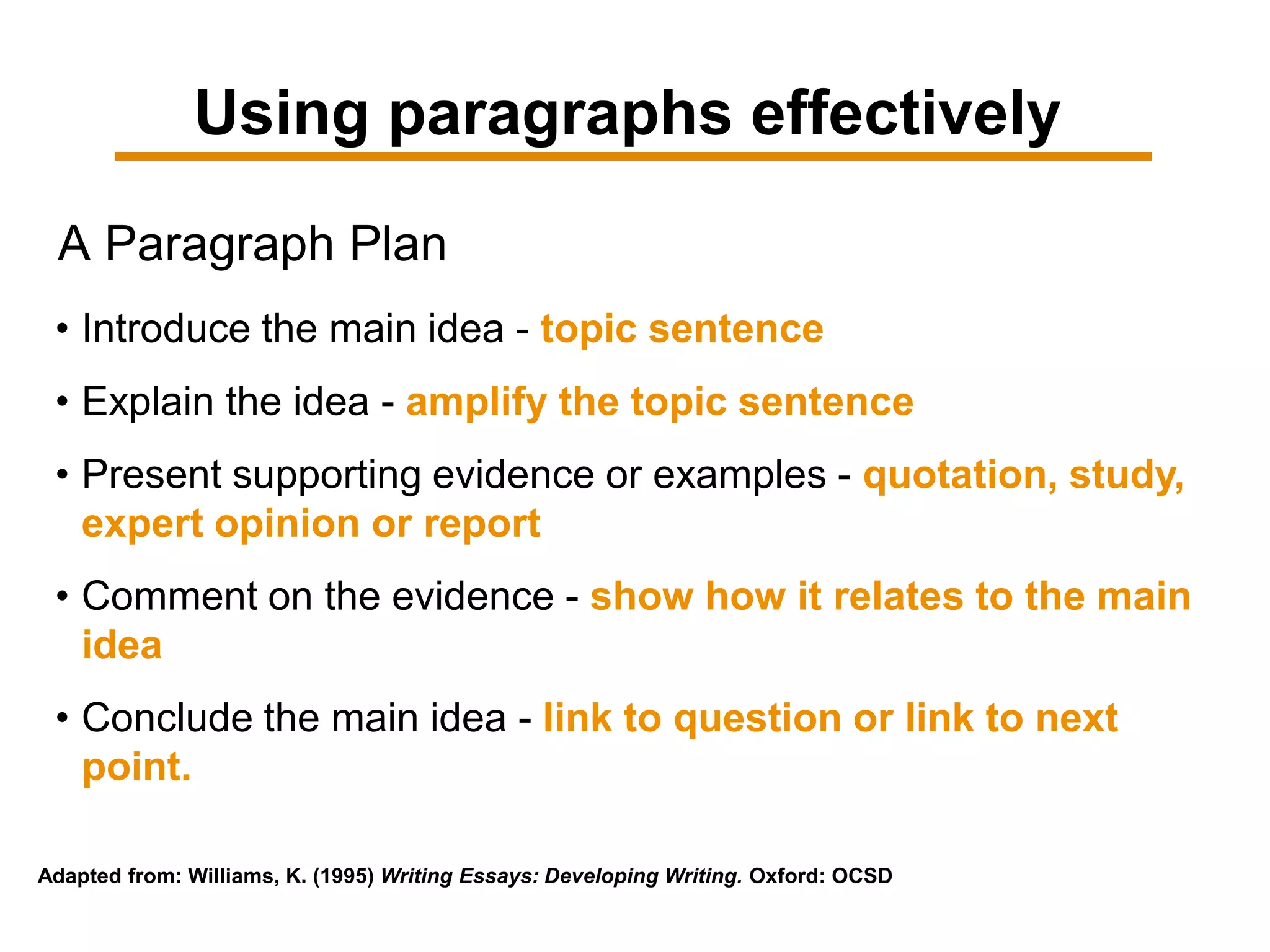 Introduction to paragraphs conclusion | PPT