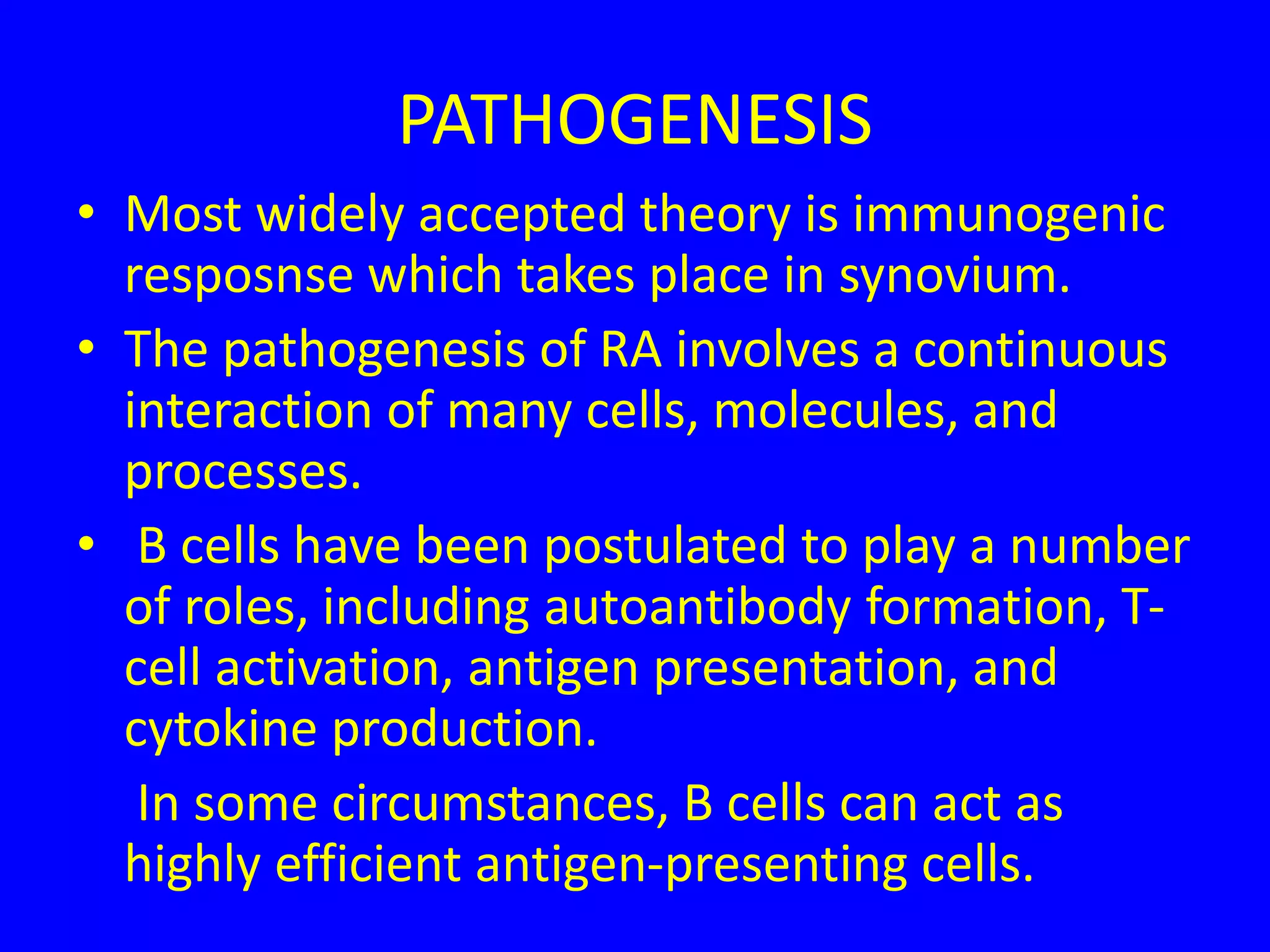 Introduction ,pathogenesis , clinical manifestations of rheumatoid | PPT