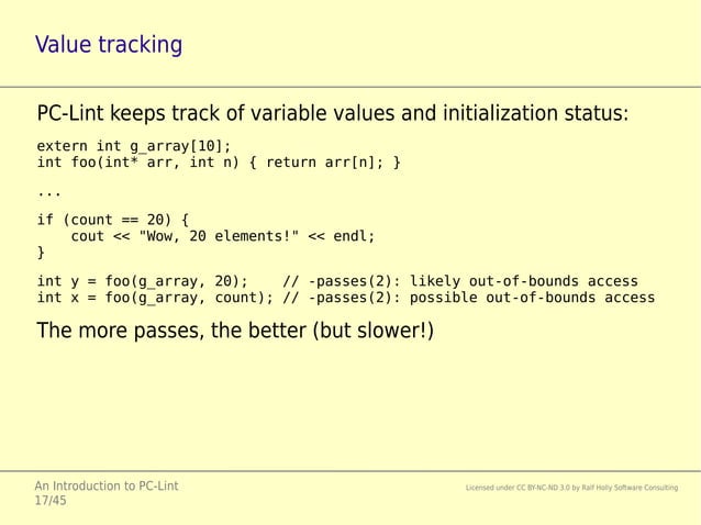 An Introduction to PC-Lint | ODP
