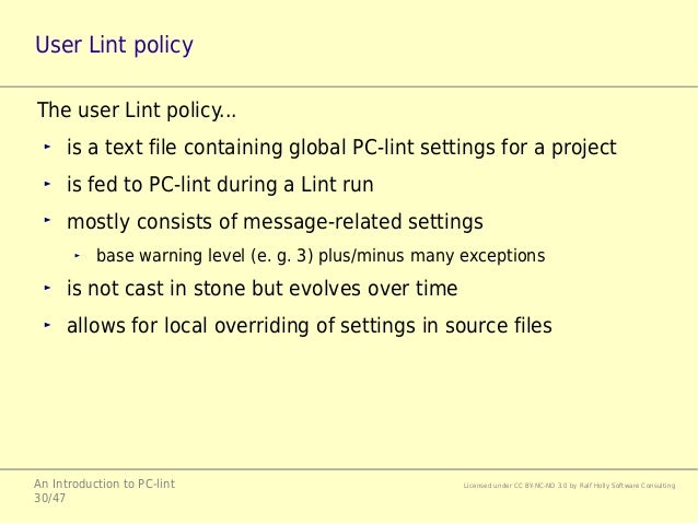An Introduction to PC-Lint