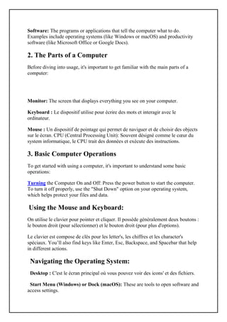 Step into Tech: Basic Computer Skills .. | PDF